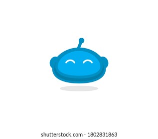 Happy Blue Robot Logo Vector Stock Vector (Royalty Free) 1802831863 ...