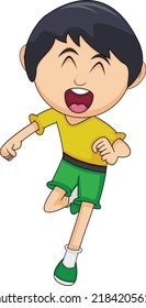 Happy Boy Cartoon Vector Illustration Stock Vector (Royalty Free ...