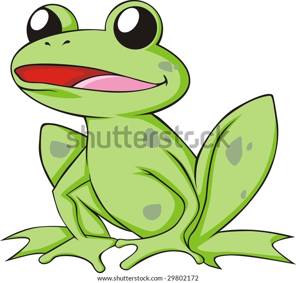 Happy Bullfrog Stock Vector (Royalty Free) 29802172 | Shutterstock