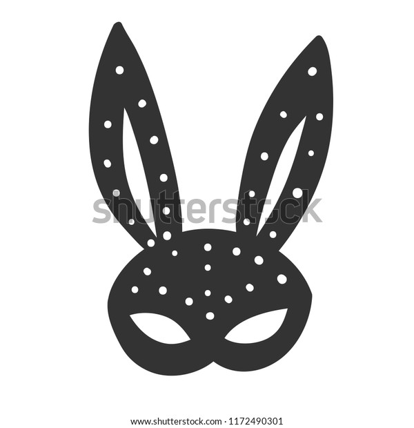 Happy Bunny Bdsm Mask Vector Hand Stock Vector (Royalty Free) 1172490301
