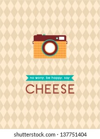 Happy Camera Say Cheese Stock Vector (Royalty Free) 137751419 ...