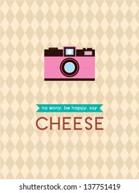 Happy Camera Say Cheese Stock Vector (Royalty Free) 137751386