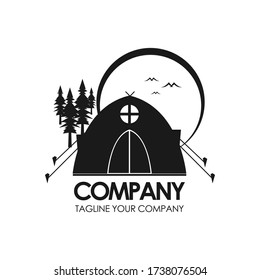 Happy Camper Logo Design Vector Stock Vector (Royalty Free) 1738076504 ...