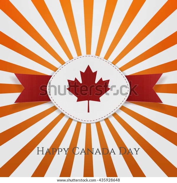 Happy Canada Day Paper Card Template Stock Vector (Royalty Free ...