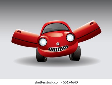 Happy Car Stock Vector (Royalty Free) 55194640 | Shutterstock