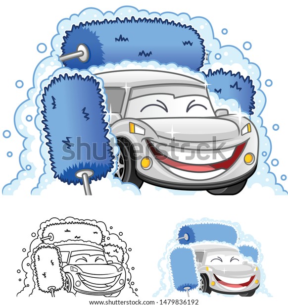 Happy Car Cartoon Character Design Automatic Stock Vector (Royalty Free ...