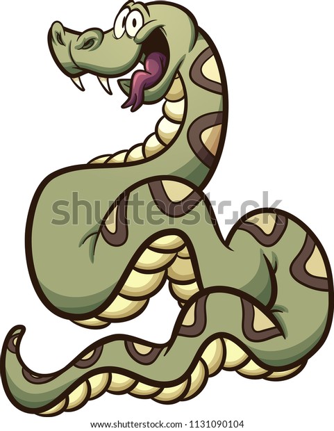 Happy Cartoon Boa Constrictor Snake Vector Stock Vector (Royalty Free ...