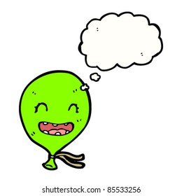 Happy Cartoon Floating Balloon Character Stock Vector (Royalty Free ...
