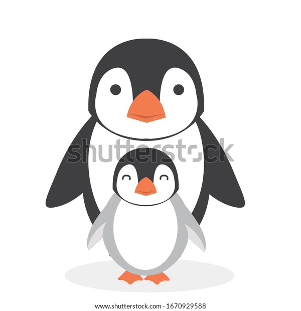 Happy Cartoon Penguin Chick Vector Stock Vector (Royalty Free ...