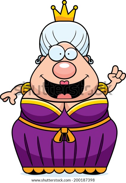 Happy Cartoon Queen Idea Stock Vector (Royalty Free) 200187398