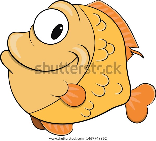 Happy Cartoon Smiling Fish Vector Stock Vector (Royalty Free ...