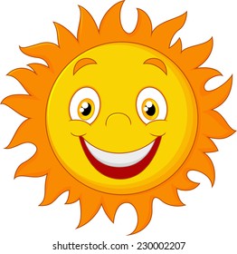 Happy Cartoon Sun Stock Vector (Royalty Free) 230002207 | Shutterstock