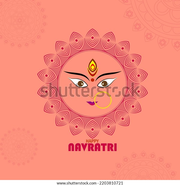 Happy Chaitra Navratri Vector Illustration Stock Vector (Royalty Free ...