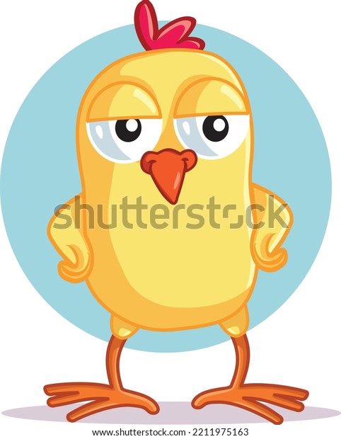 Happy Chicken Mascot Smiling Vector Cartoon Stock Vector (Royalty Free ...