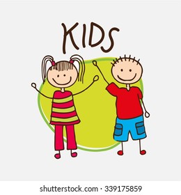 Happy Children Design Vector Illustration Eps10 Stock Vector (Royalty ...