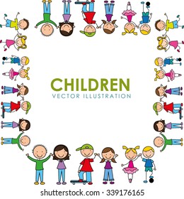 Happy Children Design Vector Illustration Eps10 Stock Vector (Royalty ...
