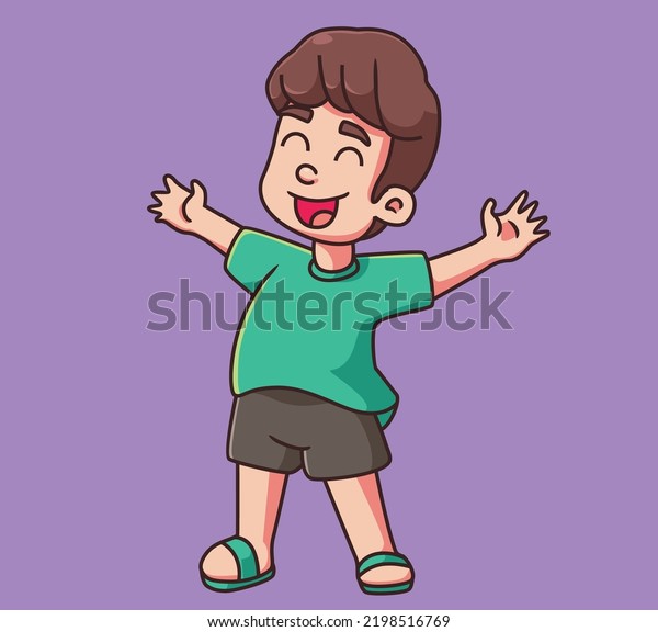 Happy Children Hands Isolated Cartoon Person Stock Vector (Royalty Free ...