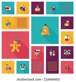 Happy Christmas Flat App Ui Backgroundeps10 Stock Vector (Royalty Free ...