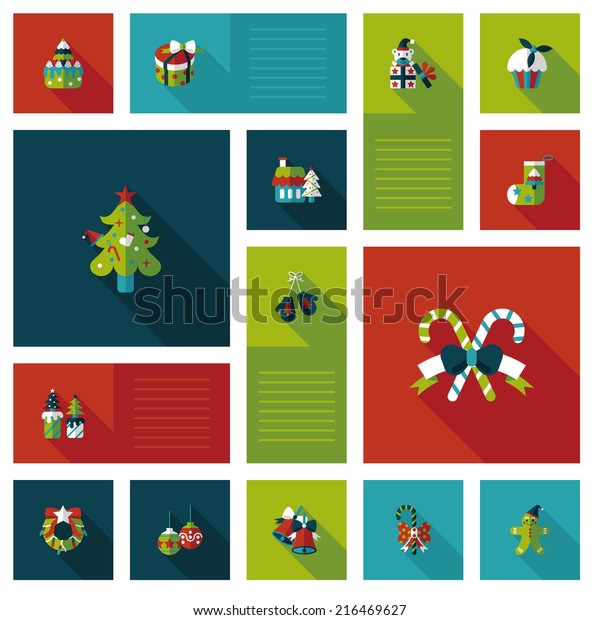 Happy Christmas Flat App Ui Backgroundeps10 Stock Vector (Royalty Free ...