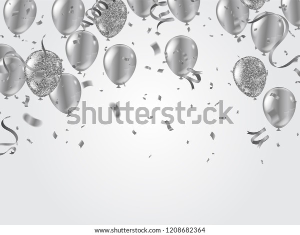 Happy Color Background Glossy Balloon Party: เวกเตอร์สต็อก (ปลอดค่า ...