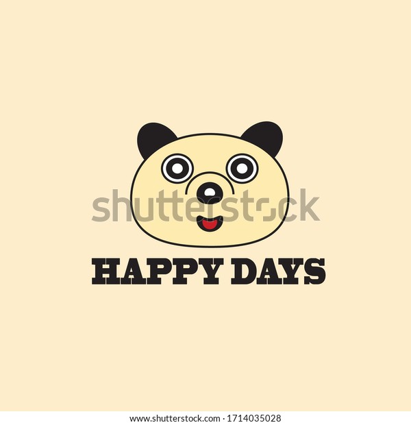 Happy Cute Character Vector Logo Stock Vector (Royalty Free) 1714035028 ...