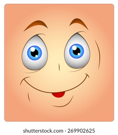 Happy Cute Face Box Smiley Stock Vector (Royalty Free) 269902625 ...