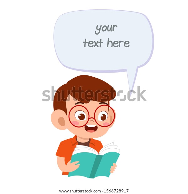 Happy Cute Kid Boy Balloon Message Stock Vector (Royalty Free ...
