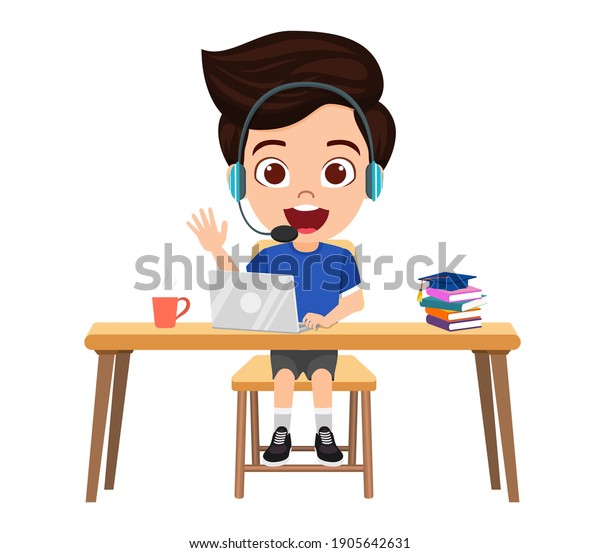 Happy Cute Smart Kid Boy Character Stock Vector (Royalty Free ...