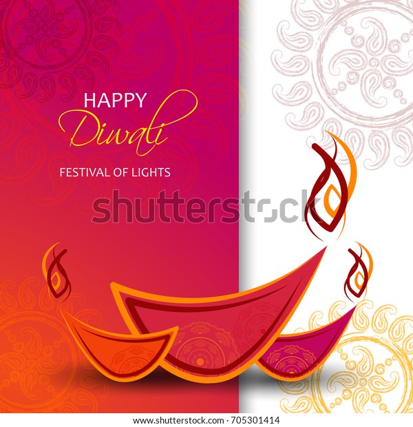 Happy Diwali Card Vector Illustration Stock Vector (Royalty Free ...
