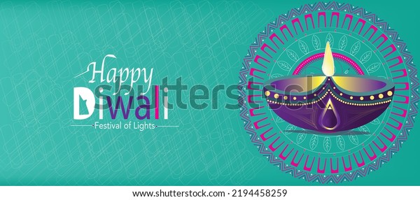 Happy Diwali Deepavali Vector Illustration Indian Stock Vector (Royalty ...