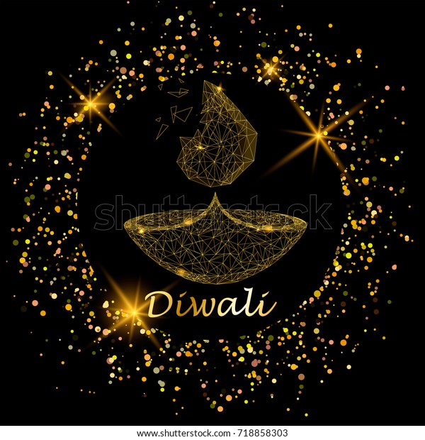Happy Diwali Vector Illustration Deepavali Light Stock Vector (Royalty ...