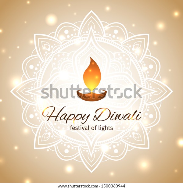 Happy Diwali Vector Illustration Festive Diwali Stock Vector (Royalty ...