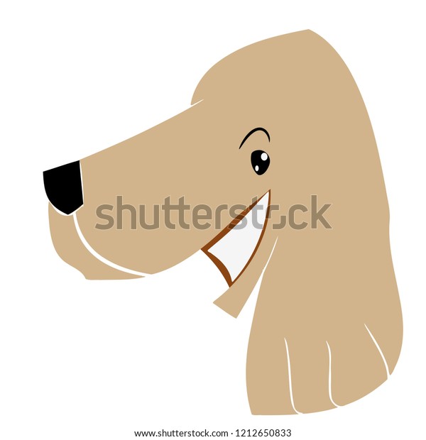 Happy Dog Head Vector Illustration Stock Vector (Royalty Free ...