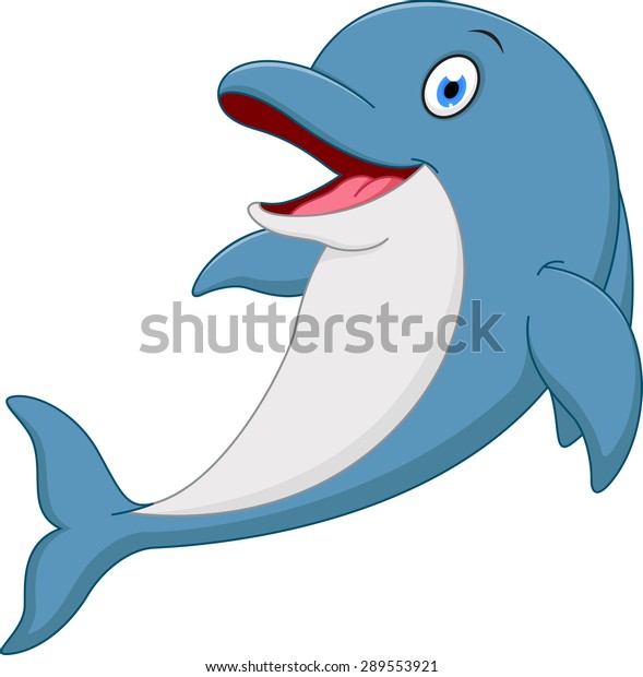Happy Dolphin Cartoon Stock Vector (Royalty Free) 289553921