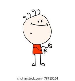 Happy Doodle Man Cartoon Stock Vector (Royalty Free) 79715164 ...