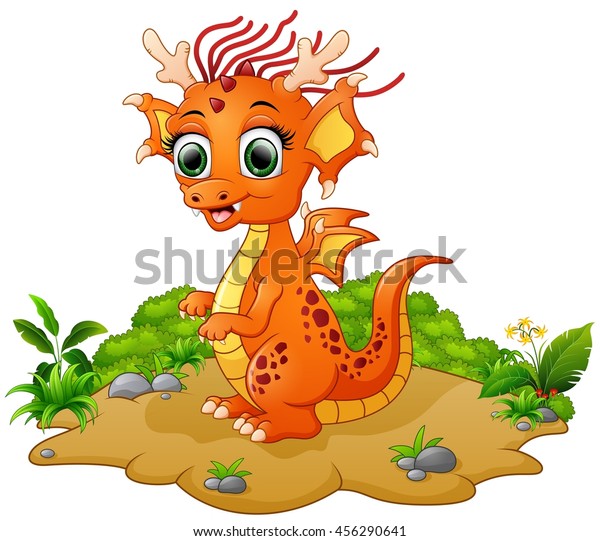 Happy Dragon Cartoon Stock Vector (Royalty Free) 456290641 | Shutterstock