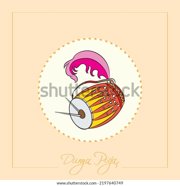 Happy Durga Puja Dhak Playing Vector: เวกเตอร์สต็อก (ปลอดค่าลิขสิทธิ์ ...