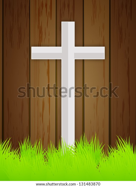 Happy Easter Background Cross Sign Stock Vector (Royalty Free ...