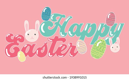 Colourful Happy Easter Logos Vector Nice Stock Vector (Royalty Free ...