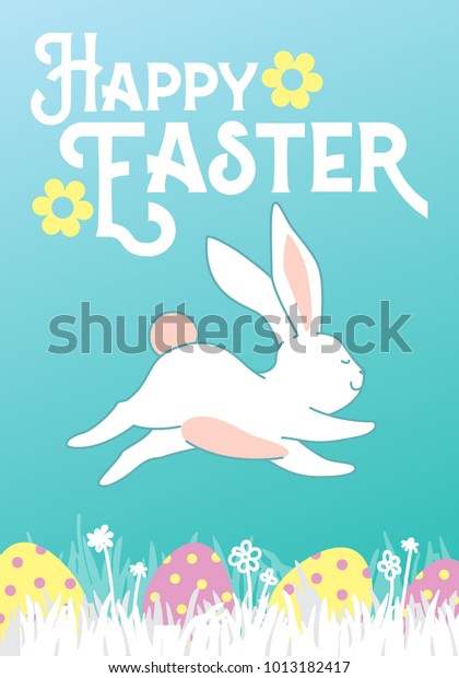 Happy Easter Greeting Card Design Vector Stock Vector (Royalty Free ...