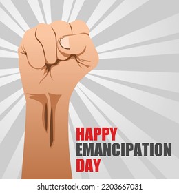 Happy Emancipation Day Vector Illustration Suitable Stock Vector ...
