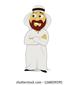 Happy Emirati Man Stock Vector (Royalty Free) 1268039290 | Shutterstock