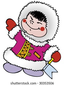Happy Eskimo Flag Vector Illustration 库存矢量图（免版税）30353506 | Shutterstock