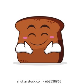 Happy Face Bread Cartoon Character Vector Stock Vector (Royalty Free ...