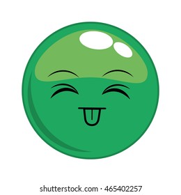 Happy Face Cartoon Sphere Expression Emotion Stock Vector (Royalty Free ...
