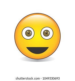Happy Face Emoji Vector Stock Vector (Royalty Free) 1049330693 ...