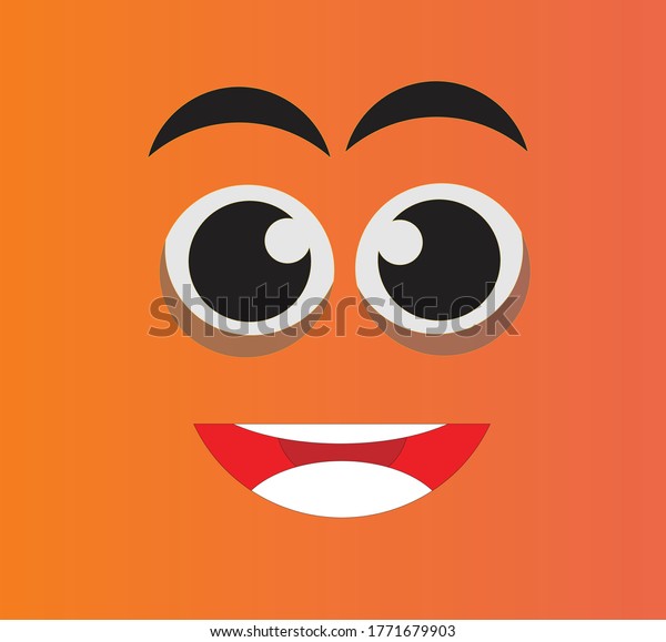 Happy Face Expression Cartoon Design Stock Vector (Royalty Free ...