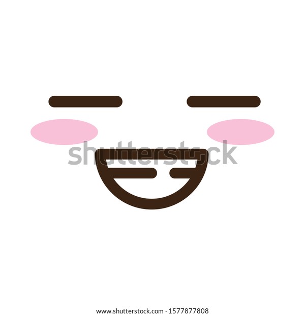 Happy Face Kawaii Comic Character Vector Stock Vector (Royalty Free ...