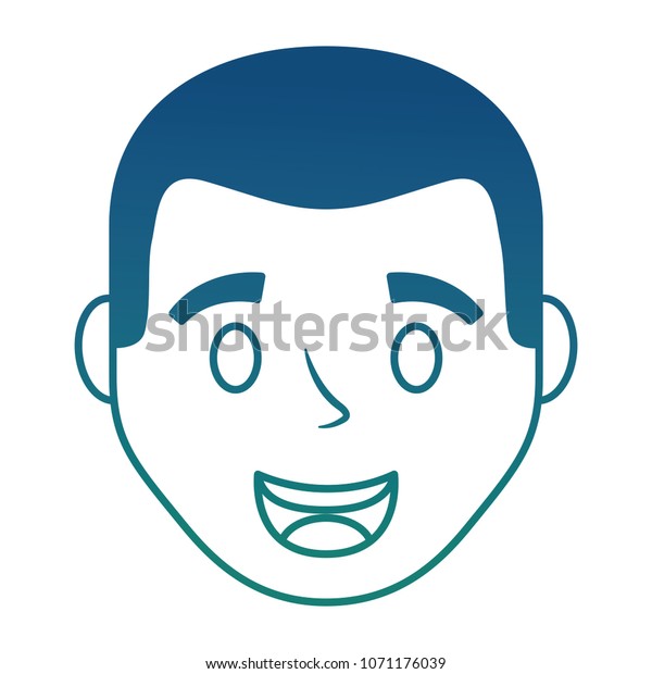 Happy Face Man Character Avatar Stock Vector (Royalty Free) 1071176039 ...