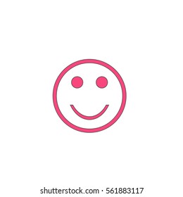 Happy Face Pink Vector Icon Black Stock Vector (Royalty Free) 561883117 ...